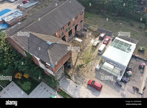 The Entrance 3 Of Shangqiao Station Of Chongqing Rail Transit Loop Line Was Built In A Courtyard