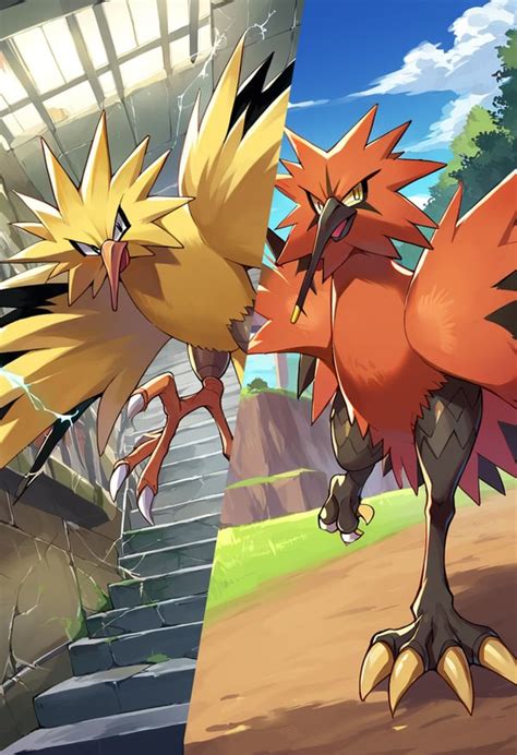 Zapdos＆galarian Zapdos Pokemonポケモン Ponyxl Tensorart Tensorart
