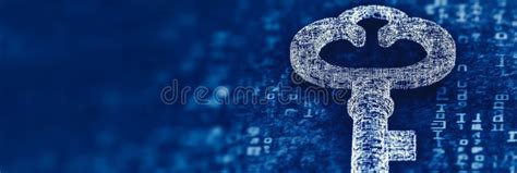 Digital Key Unlocking Opportunities In Technology Driven Economy Binary Code Background Stock