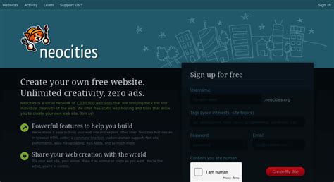 Access Neocities Create Your Own Free Website