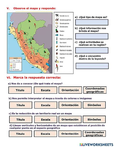 Los Mapas Y Sus Free Interactive Worksheets 7086692