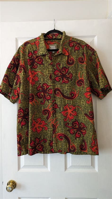 Vintage Toes On The Nose Aloha Hawaiian Shirt Size La Gem