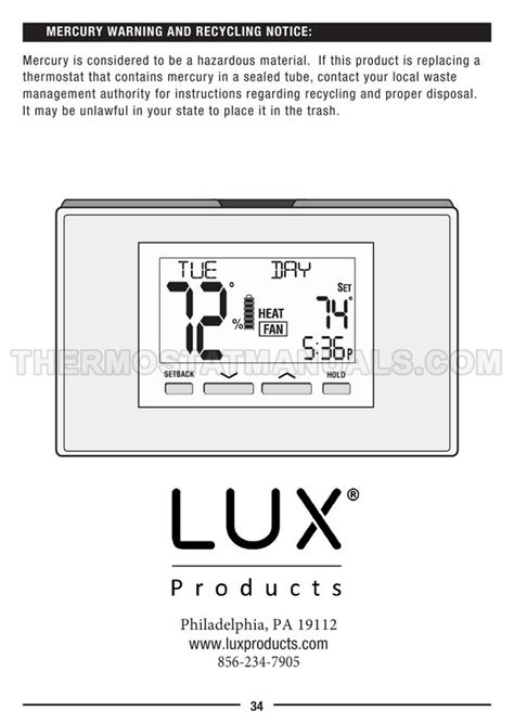 LUX TX Ua Installation And Operating Instructions