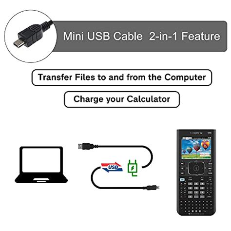 Charger And Data Cable For Texas Instruments Ti Plus Ce Graphing Calculators Ti Plus C