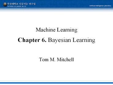 Machine Learning Chapter 6 Bayesian Learning Presentation Free To Download