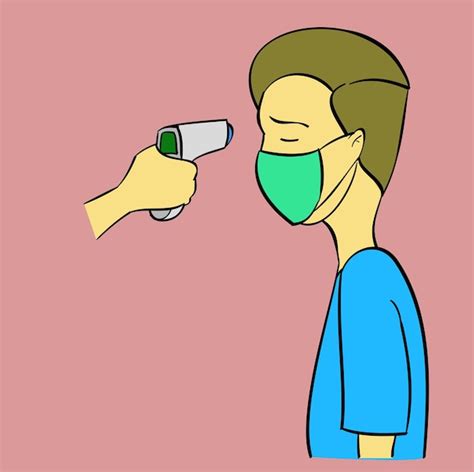 Premium Vector Temperature Check Illustration