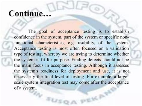 materi testing dan implementasi sistem testing throughout the