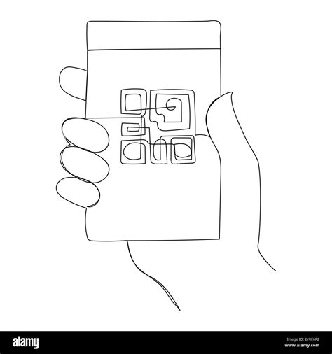 Qr Code On Smartphone Screenqr Codeid Qr Hand Holding Mobile Smartphone Screen For Online Pay