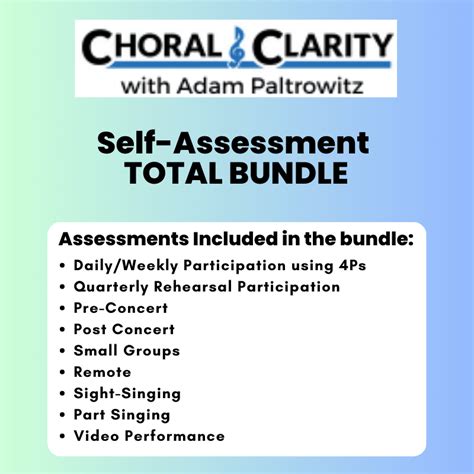 Self Assessment Total Bundle Choral Clarity