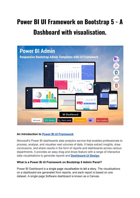Power BI UI Framework On Bootstrap A Dashboard With Visualisation By Mcfarlanefrancis