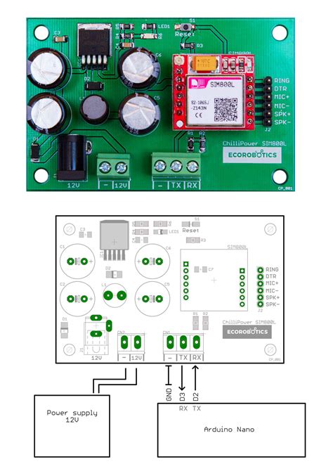 Chillipower Sim800 Arduino Adapter Board