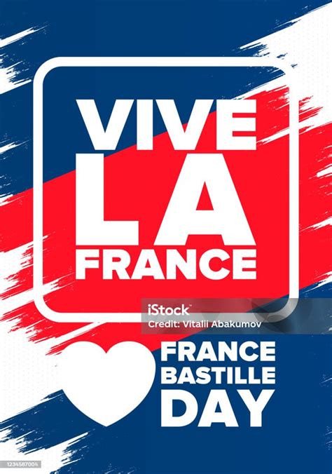 프랑스의 바스티유의 날 국가 행복 한 휴일 7 월 14 일 연례 경축 프랑스 국기입니다 프랑스의 독립과 자유 애국 적인 요소 축제 디자인 벡터 포스터 일러스트레이션 7월에