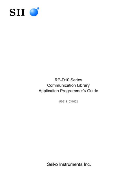 seiko rp d10 linux programmers guide pdf library computing
