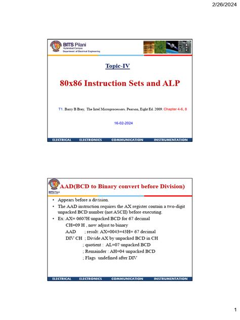 lecture 13 16th feb 2024 pdf binary coded decimal bit