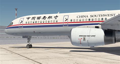 China Southwest Airlines Boeing 757 200 B 2836 Flightfactor X Plane