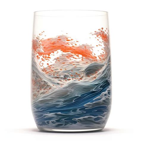 Premium Photo Waves In A Glass Isolated On White Background