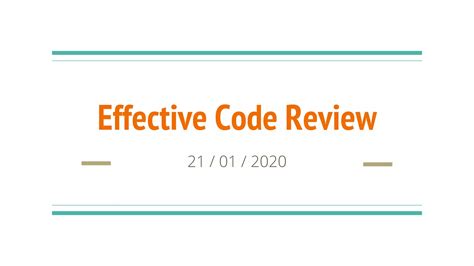 Effective Code Review Ppt