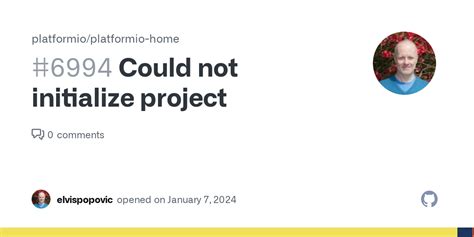 Could Not Initialize Project · Issue 6994 · Platformioplatformio Home