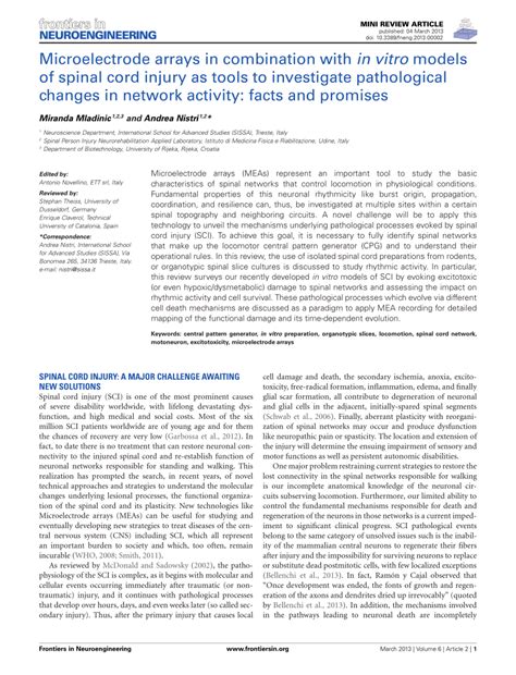 Pdf Microelectrode Arrays In Combination With In Vitro Models Of