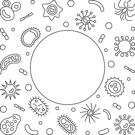 Premium Vector Bacteriology Square Vector Frame With Place For Your Text