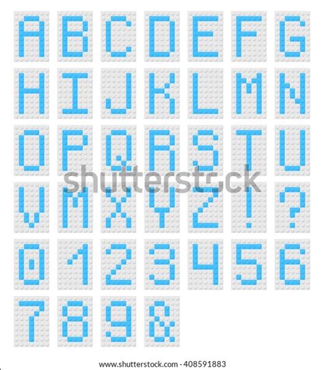 Decorative Monospaced Font Plastic Blocks Stock Vector Royalty Free 408591883 Shutterstock