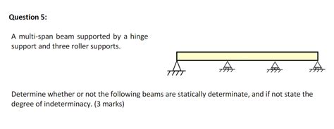 Solved A Multi Span Beam Supported By A Hinge Support And