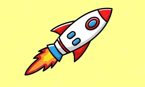 Premium Vector Rocket Launch Vector Illustration