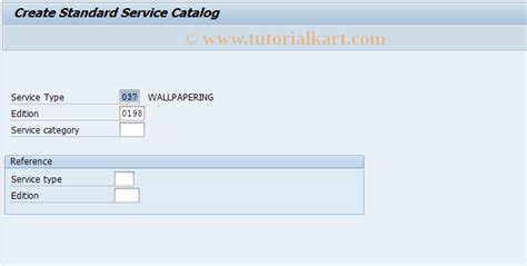 ML01 SAP Tcode Create Standard Service Catalog