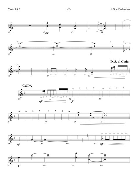 A New Declaration Choral Anthem Satb Violin Sheet Music Pdf Lifeway