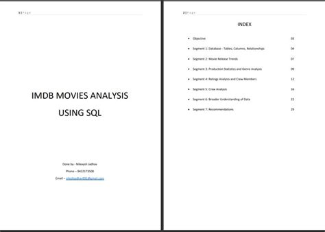 Nileaysh Jadhav On Linkedin Dataanalysis Sql Mysqlworkbench Imdbmoviesanalysis Datascience