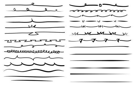 Scribble Lines Hand Drawn Vector Set Doodle Grunge Brush Stroke Lines