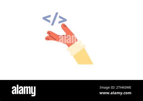 Animated Angle Brackets On Hand Coding Project Computer Programming