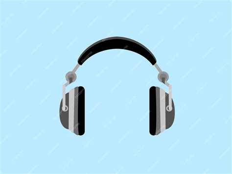 검정 및 회색 무선 헤드폰 마이크 헤드셋 프리미엄 벡터