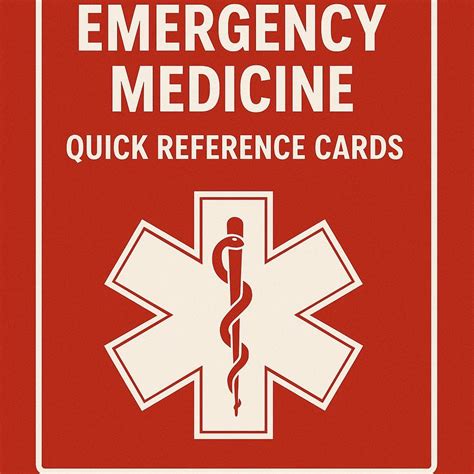 Emergency Medicine Quick Reference Cards Emt Paramedic Pa Er Nurse