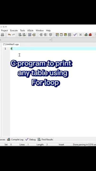 C Program To Print Table Using For Loop🤔💯shortsfeed Shorts Coding Table Loop Codinglife