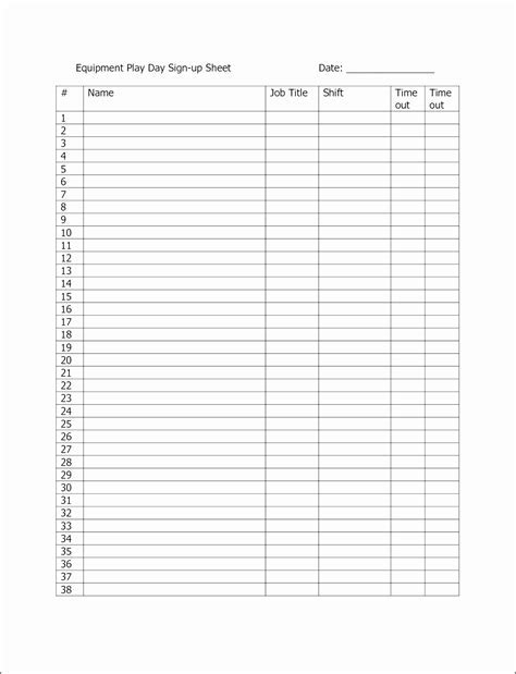 Free Printable Numbered List Templates