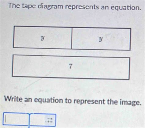 Solved The Tape Diagram Represents An Equation Write An Equation To