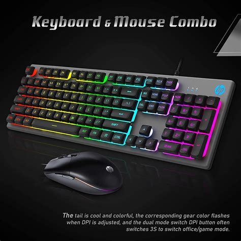 Hp Gaming Keyboard And Mouse Combo Hpkm F Wired Rgb Backlit Keyboard And Mouse Rust