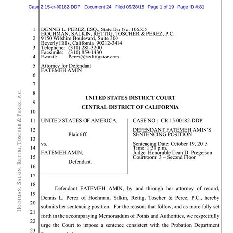 Fatemeh Amin Sentencing Memorandumpdf Docdroid