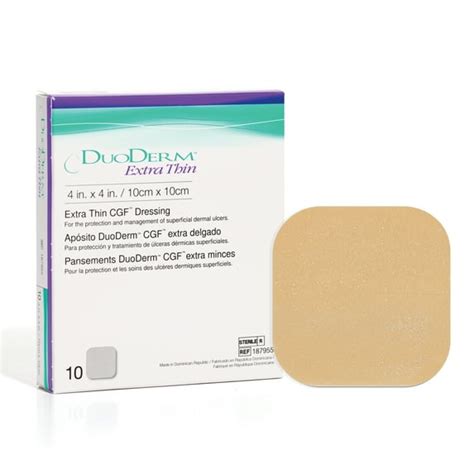 Convatec Duoderm Extra Thin 4x4 Hydrocolloid Sterile Dressing 10ct