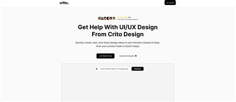 Crito Design Best User Interfaces Ai Tool