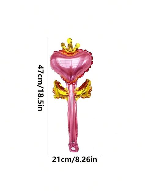 10pcs Cartoon Cute Hand Waving Scepter And Mini Crown Wing Balloons Valentines Day Party