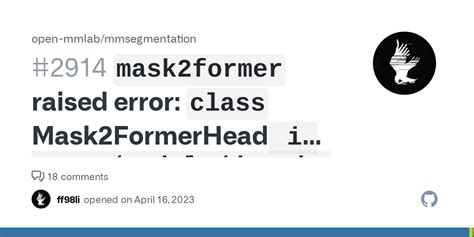 `mask2former` raised error `class `mask2formerhead` in mmseg models