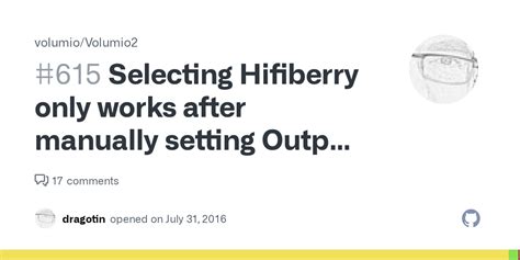 Selecting Hifiberry Only Works After Manually Setting Output Device