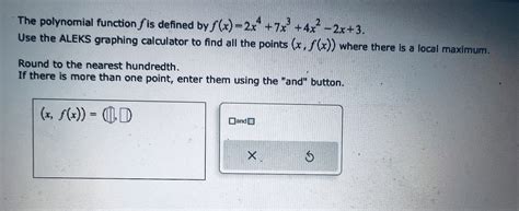 solved the polynomial function f is defined by
