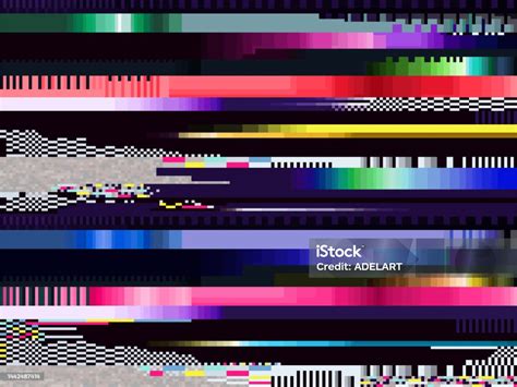 글리치 배경 컴퓨터 화면 오류입니다 디지털 픽셀 노이즈 추상 디자인 텔레비전 신호가 실패합니다 데이터 감쇠 기술 문제 그런 지 벽지 문제에 대한 스톡 벡터 아트 및 기타