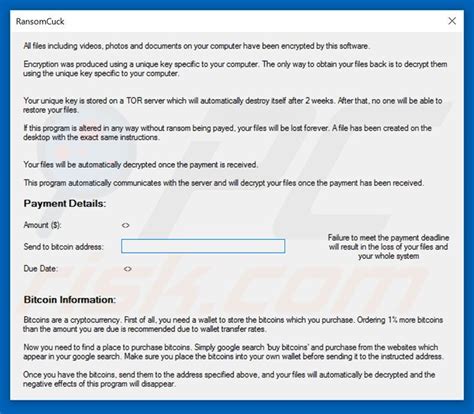 Ransomcuck Ransomware Decryption Removal And Lost Files Recovery