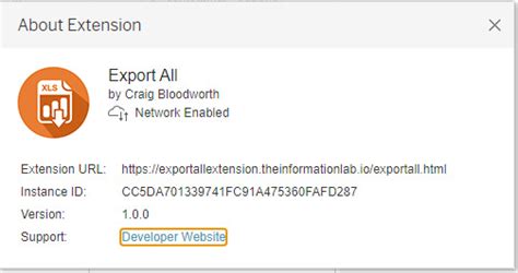 The Export All Extension Is Not Working