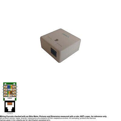 Network Wiring Surface Mount Box Biscuit Jack Rj45 8p8c 8 Pin C5 1 Port
