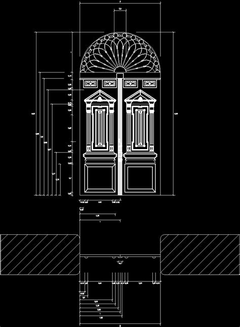 Baroque Church Door Detail Dwg Detail For Autocad • Designs Cad